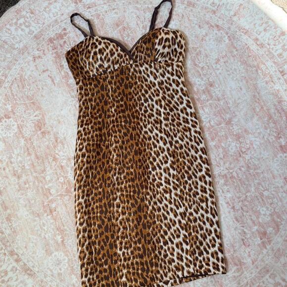 Dresses | Vintage Single Leopard Print Dress Made In Usa | Poshmark